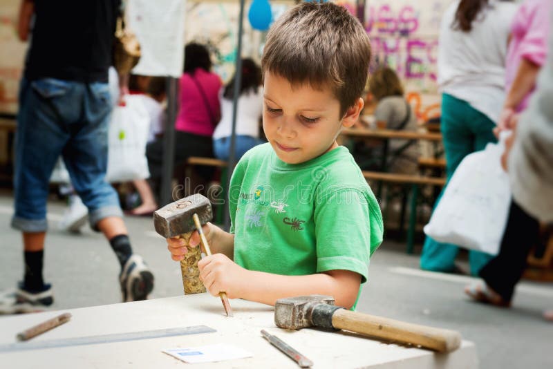 Sculptor with chisel stock photo. Image of marble, learning - 32308060