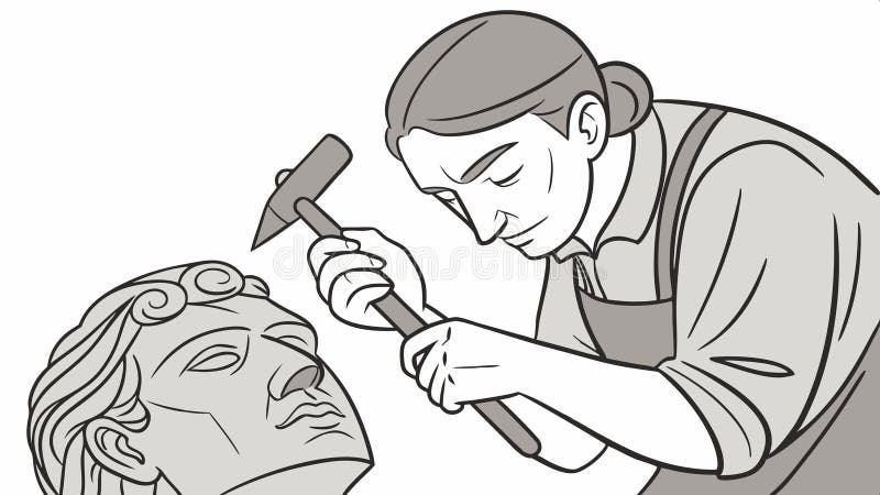 Hammer Chiseling Stone Stock Illustrations – 25 Hammer Chiseling Stone ...