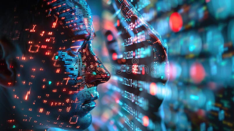 Sculptor Crafts Binary Code into Detailed Statue, Representing the Transformative Process in ...