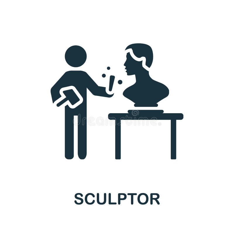 Sculptor Icon. Monochrome Simple Sculptor Icon for Templates, Web ...