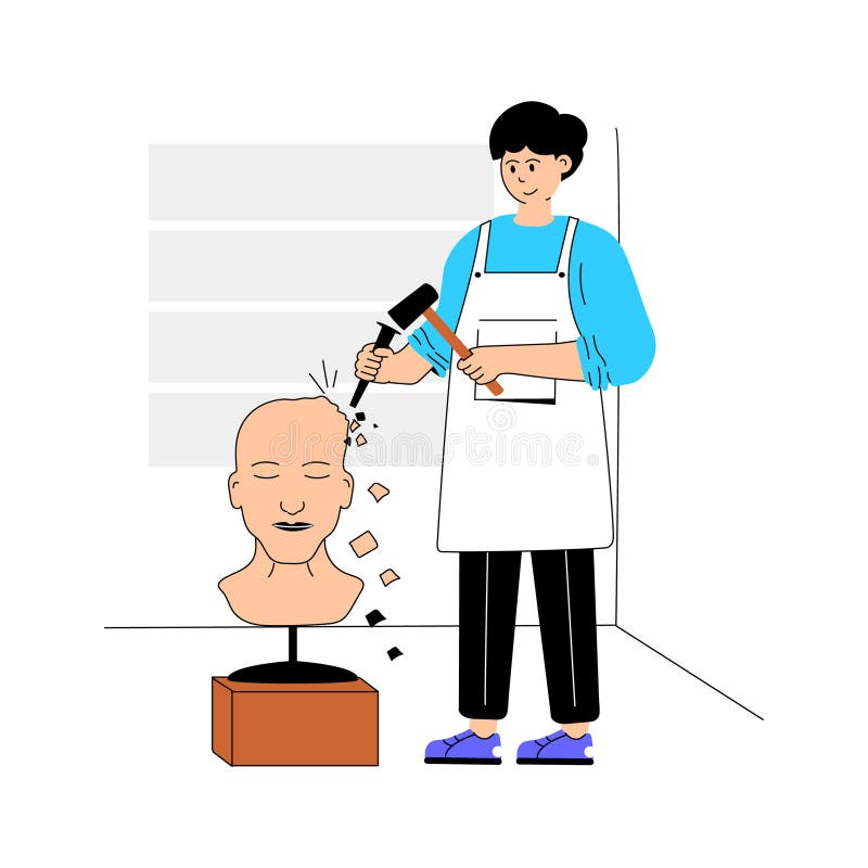 Sculptor stock vector. Illustration of clay, male, creativity - 333788440