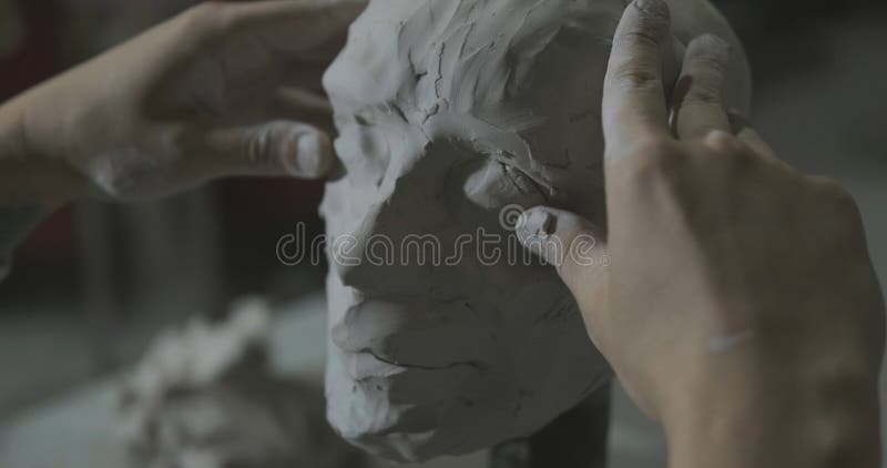 Sculptor at work stock image. Image of creativity, female - 233925773