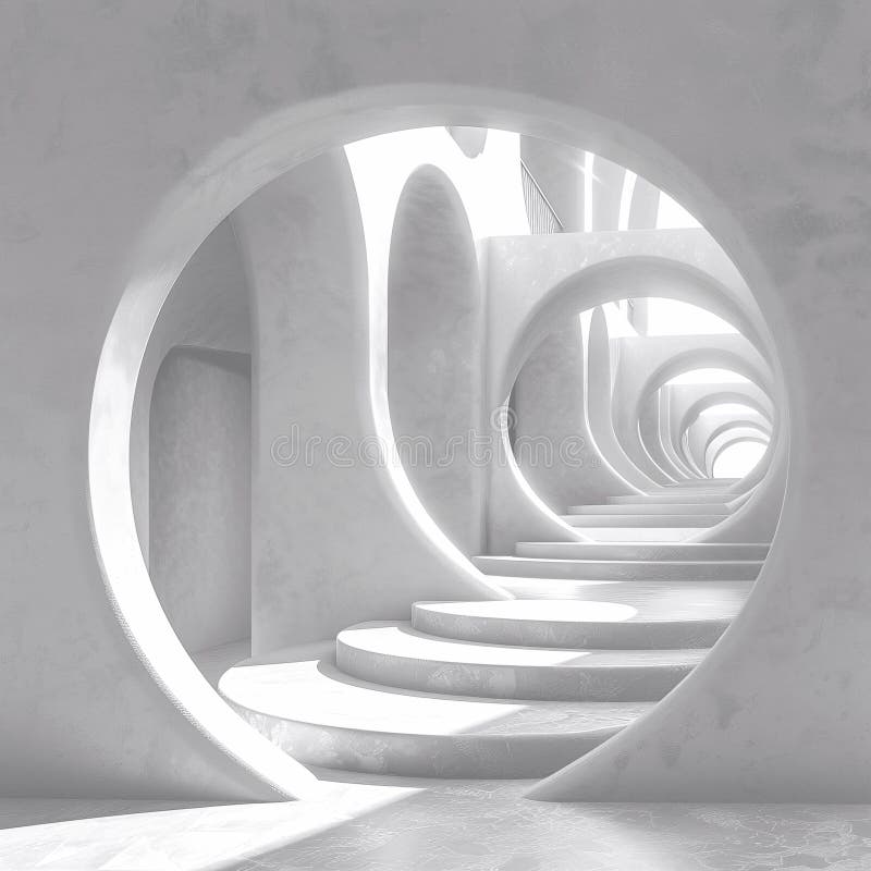 Sculptural Balance of Space and Form Stock Illustration - Illustration ...