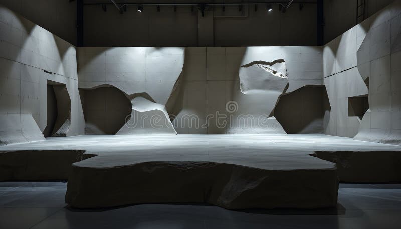 Sculptural Concrete Installation: a Modern Architectural Marvel Stock ...