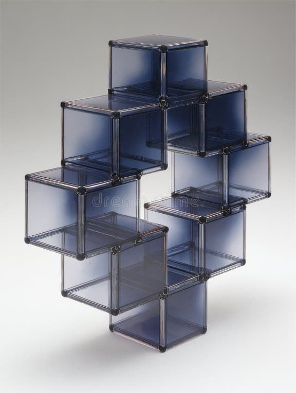 Creative Structure Made of Transparent Boxes Arranged in a Spiral ...