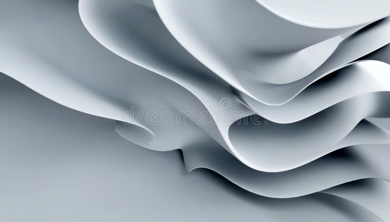 Sculptural Elegance of Flowing Curves in Minimalist Design Stock ...