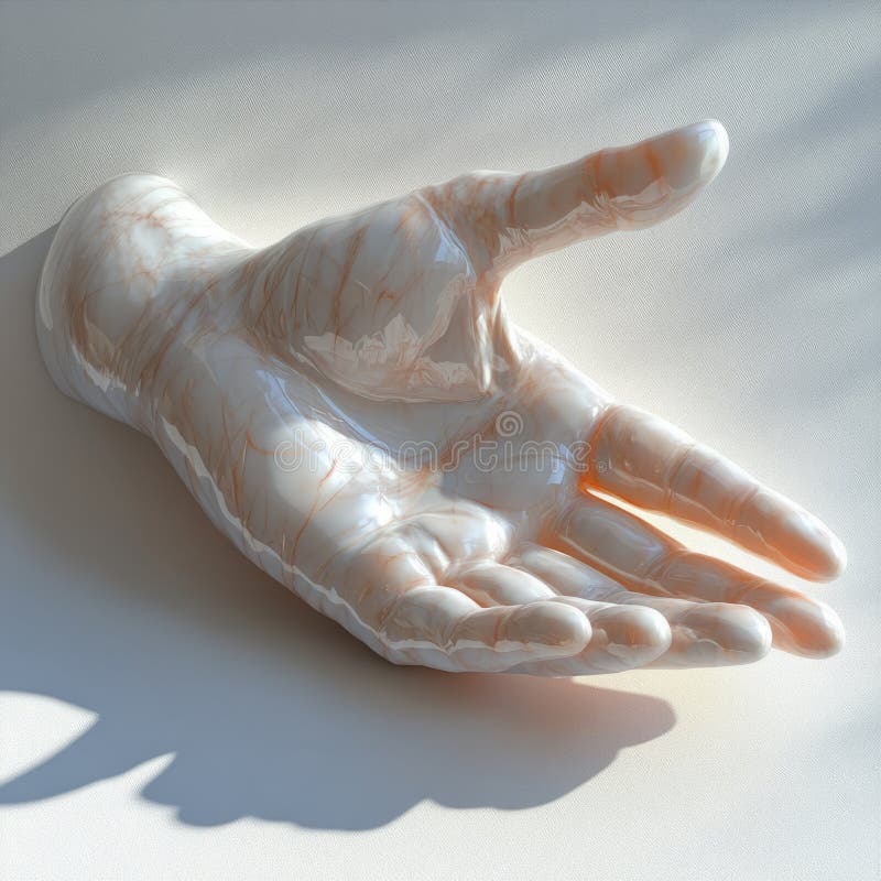 Sculptural Hand: a Study in Light and Form Stock Illustration ...