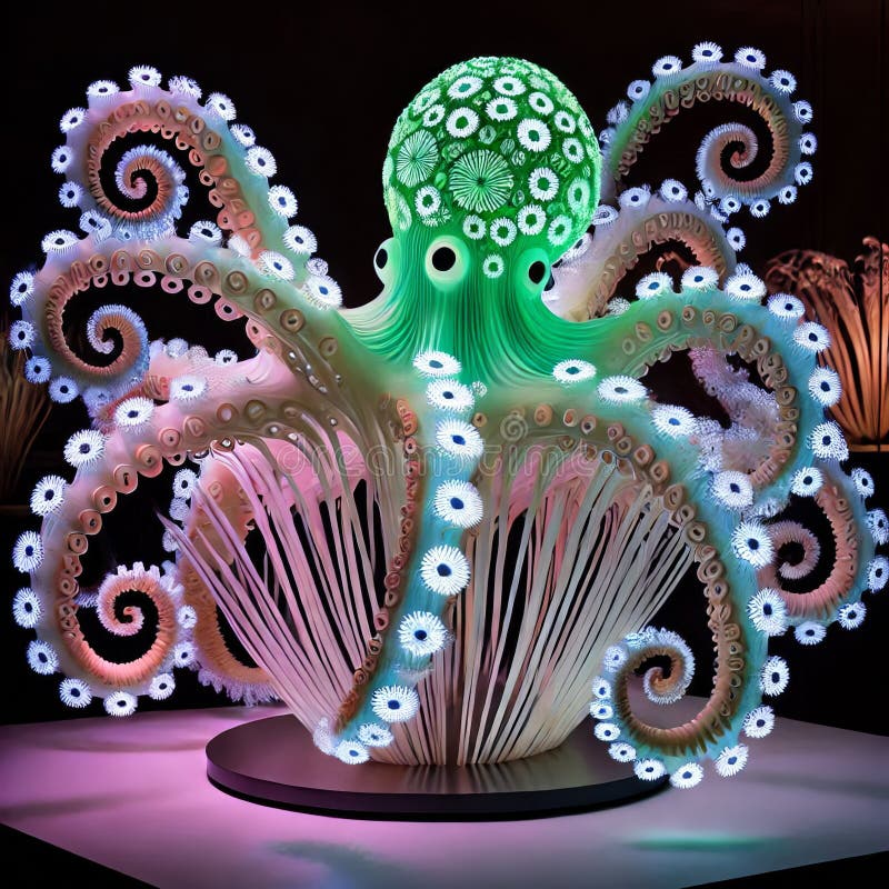 A Sculptural Light Inspired by the Mimic Octopus Utilizing Biolu Stock ...