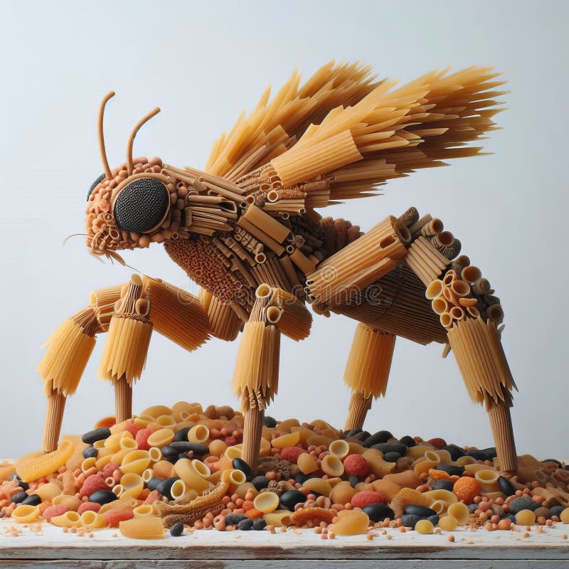 Sculptural Piece with Found Food Objects Creating a Sculpture Us Stock ...