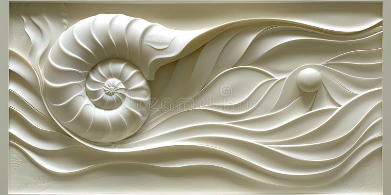Sculptural Shell with Flowing Curves and Intricate Details on Display ...