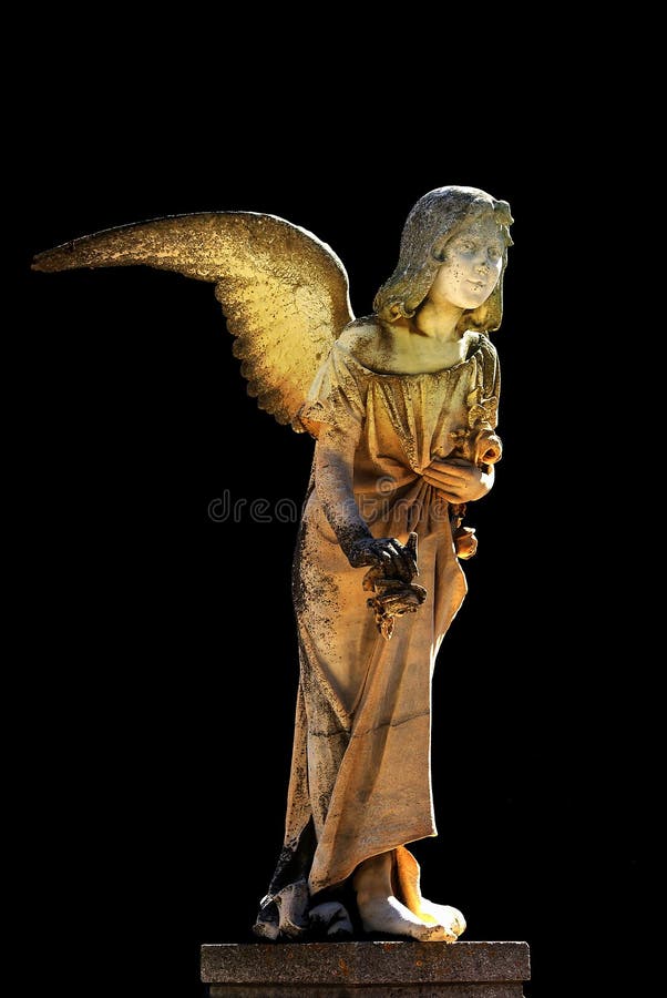 Female Golden Guardian Angel Stock Image - Image of grand, temple: 25154197