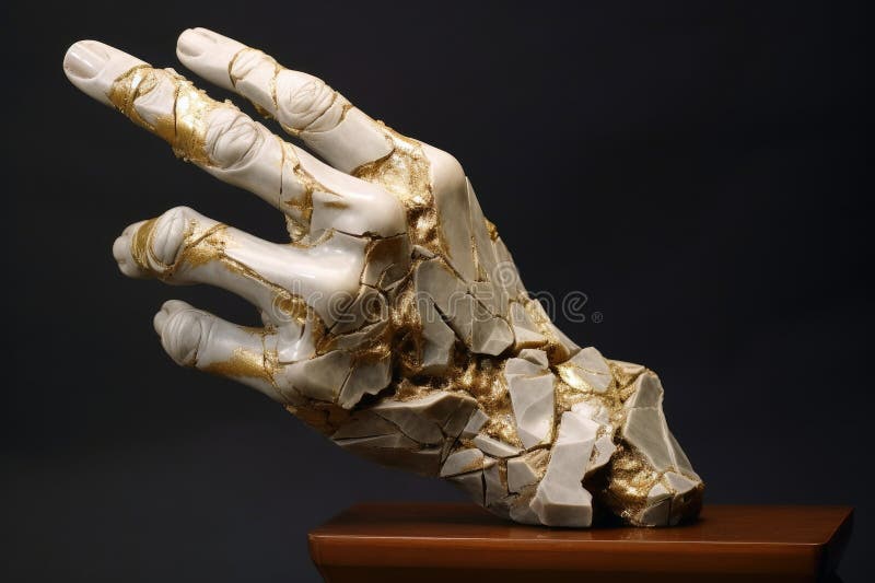A Sculpture of a Broken Human Hand Created with Generative AI ...