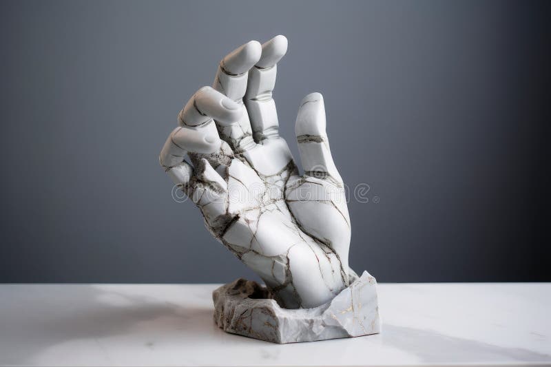A Sculpture of a Broken Human Hand Created with Generative AI ...