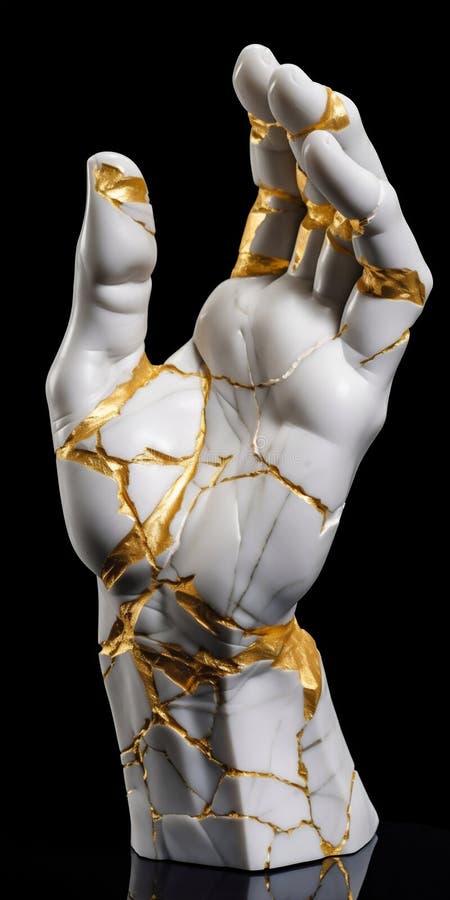 Sculpture of a Broken Marble Stone Hand. Generative Ai Stock ...