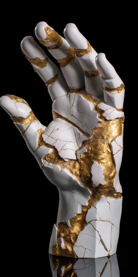 Sculpture of a Broken Marble Stone Hand. Generative Ai Stock ...
