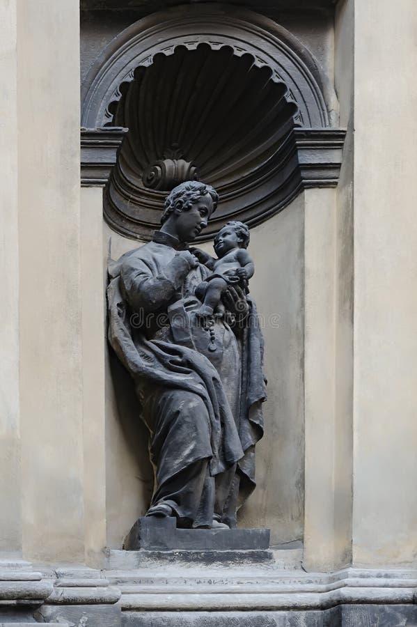 Sculpture on a Building in Lviv, Ukraine Stock Image - Image of detail ...