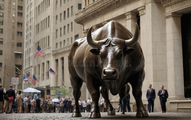A Sculpture of a Bull, a Working Animal, is Standing in Front of a ...