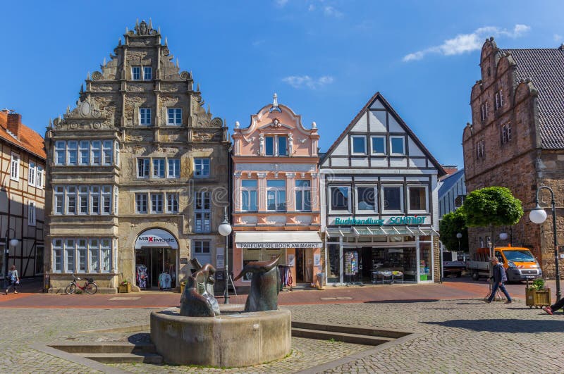 Sculpture on the Central Market Square of Stadthagen Editorial Stock ...
