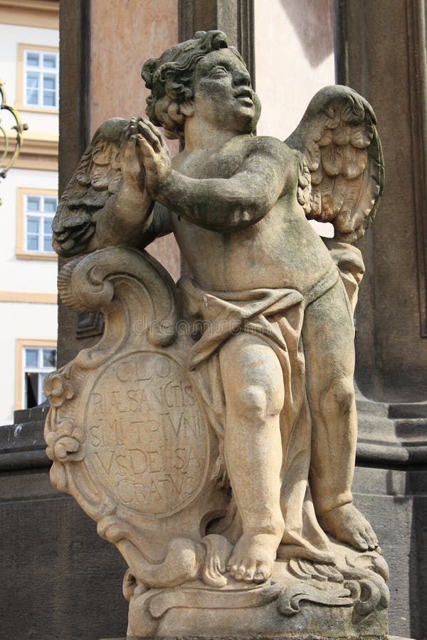 Sculpture of cherub stock image. Image of mythology, ancient - 81371355
