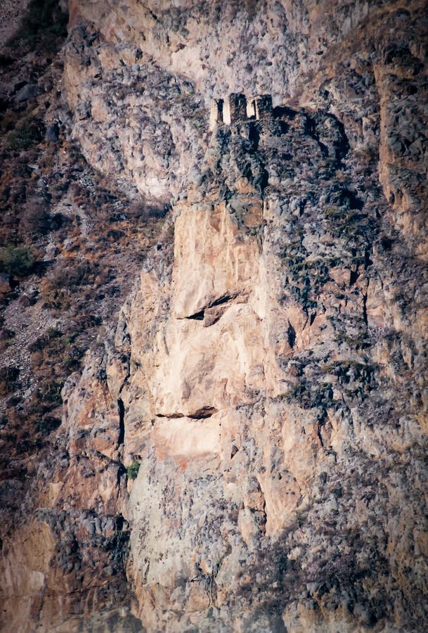 Inca Face Sculpture Peruvian Andes Puno Peru Stock Photo - Image of ...