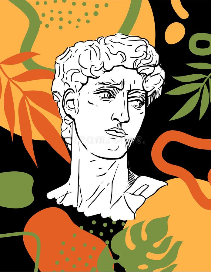 Sculpture of David. Vector Hand Drawn Illustration Stock Vector ...