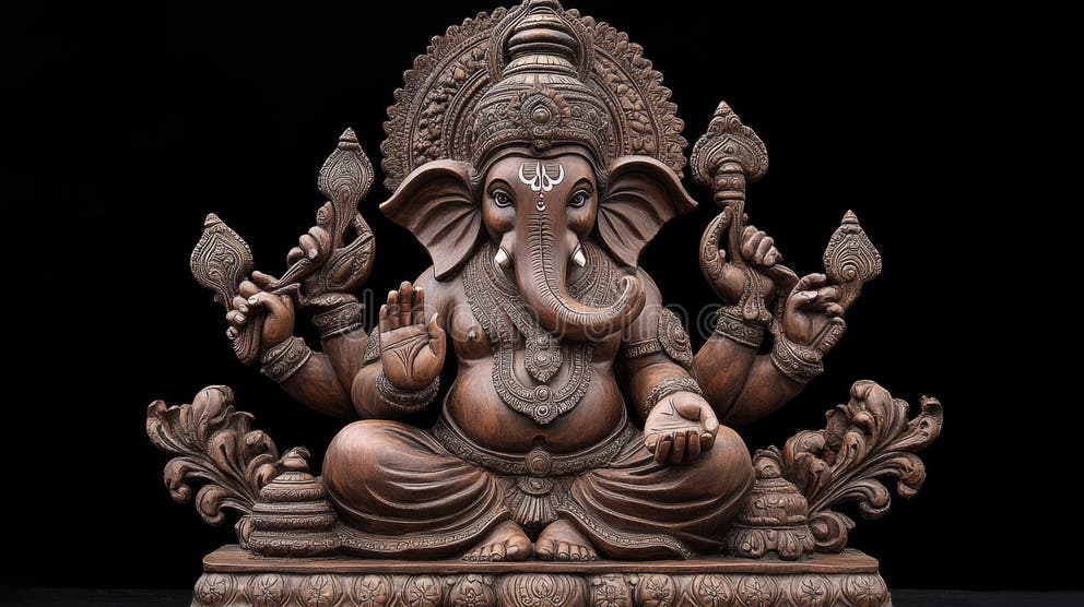 A Sculpture of an Elephant Grasping a Bird in Its Trunk Stock Photo ...