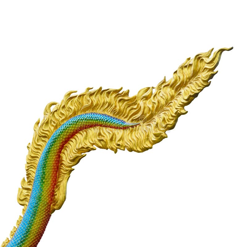Sculpture En Queue De Dragon Sur Le Blanc Image stock - Image du ...