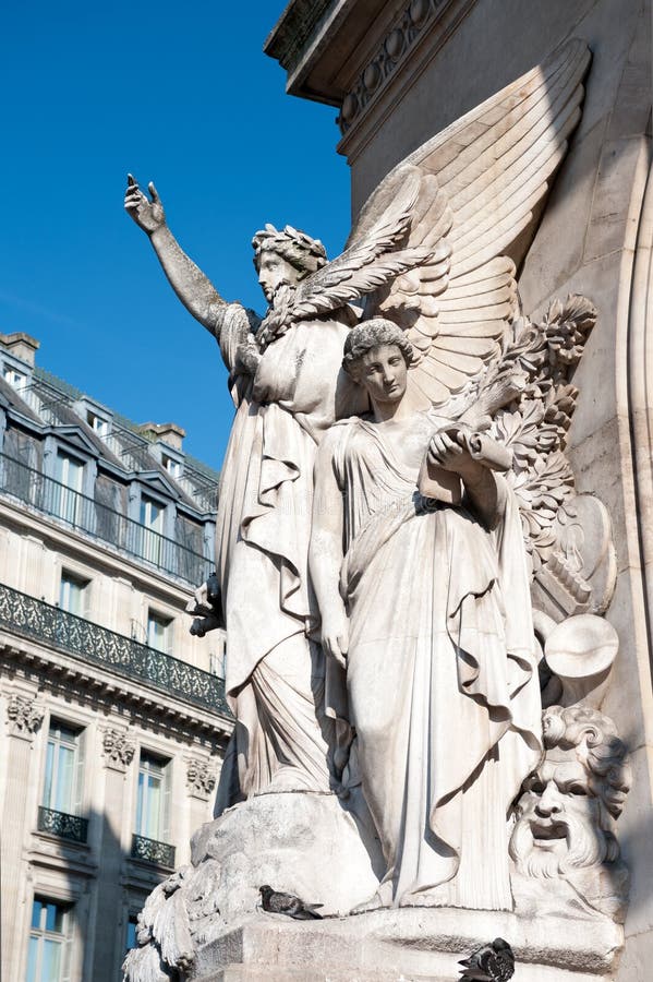 Sculpture on the Facade of Paris Opera House Editorial Stock Photo ...