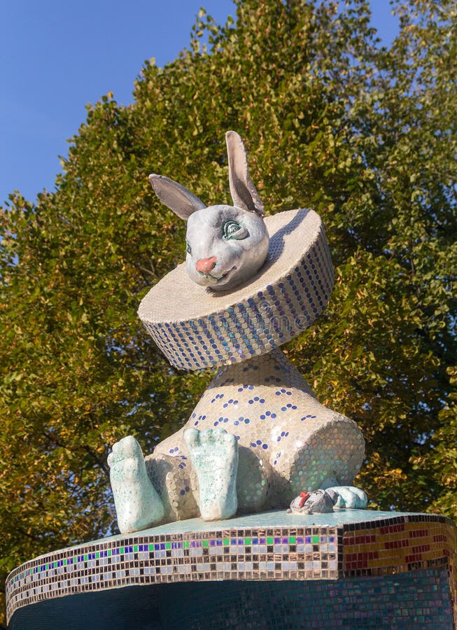 Sculpture of the Fantastic Character of the Rabbit. Kiev Stock Photo ...