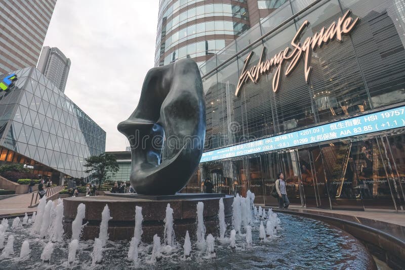 Sculpture and Fountain at Exchange Square is a Small Spot April 26 2023 ...