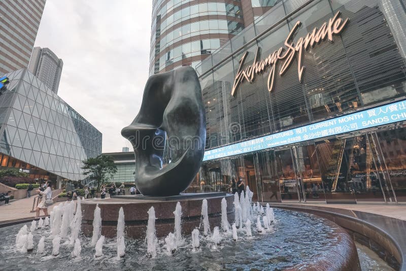 Sculpture and Fountain at Exchange Square is a Small Spot April 26 2023 ...