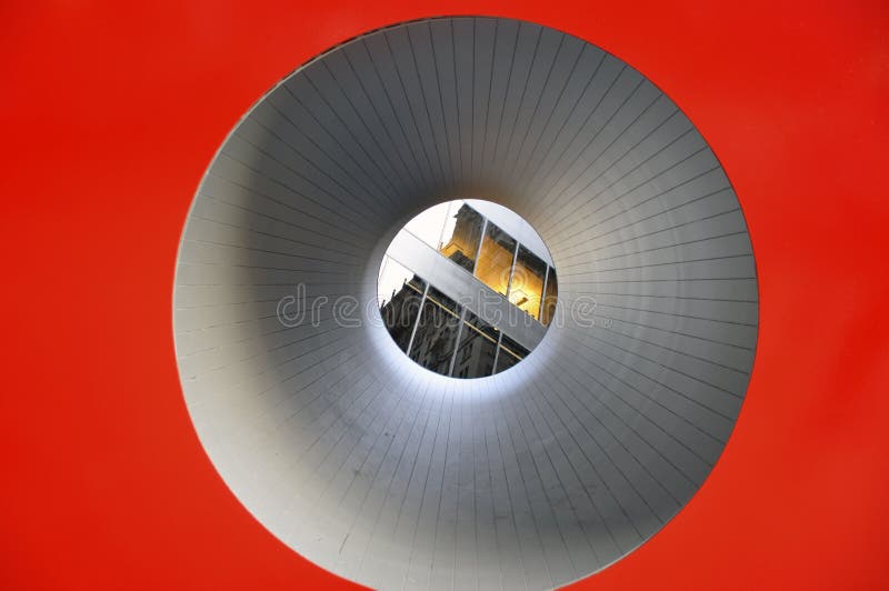 Building Seen through a Circle Stock Image - Image of design, exterior ...