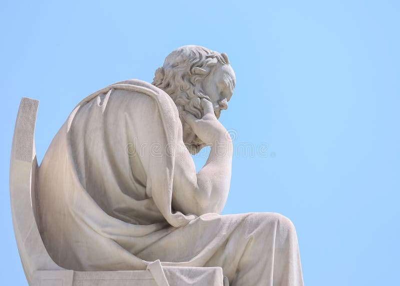 Socrates Statue at the Academy of Athens Stock Image - Image of ...