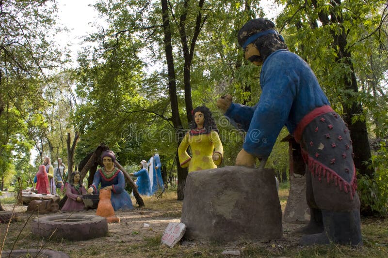 Sculpture of the Gypsies stock photo. Image of landmark - 92957682