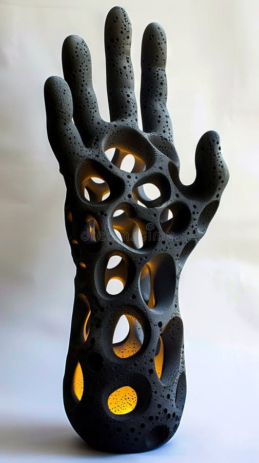 A Sculpture of a Hand Made Out of Clay Stock Image - Image of hole ...