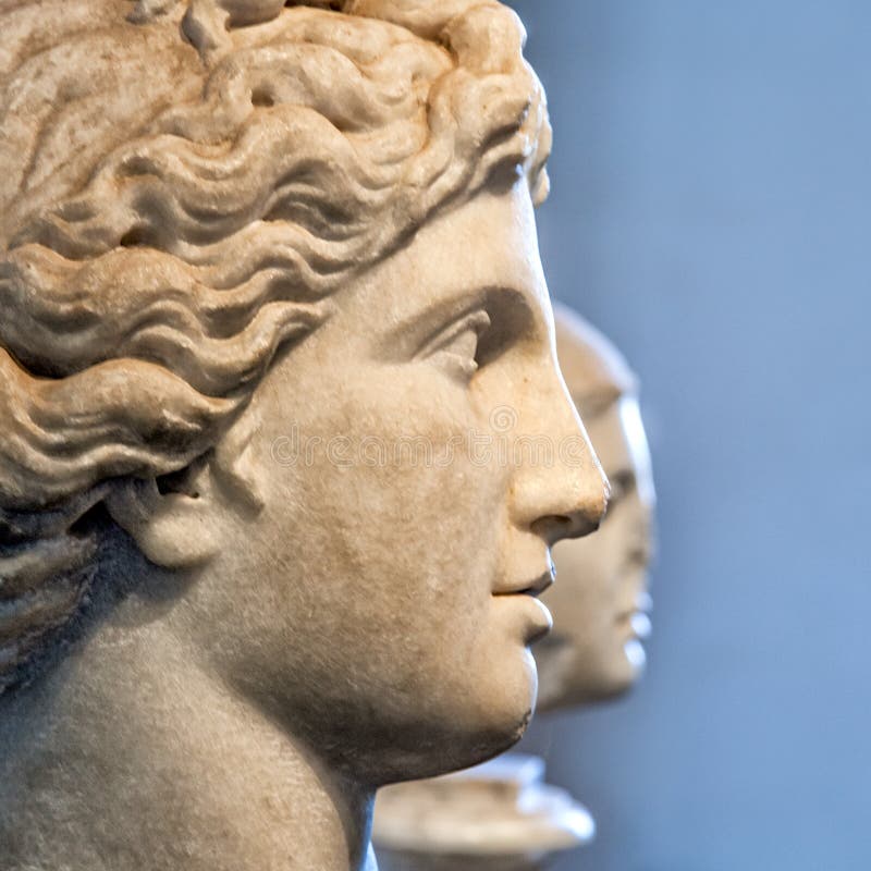 Greek god in profile stock image. Image of serious, hair - 2723067