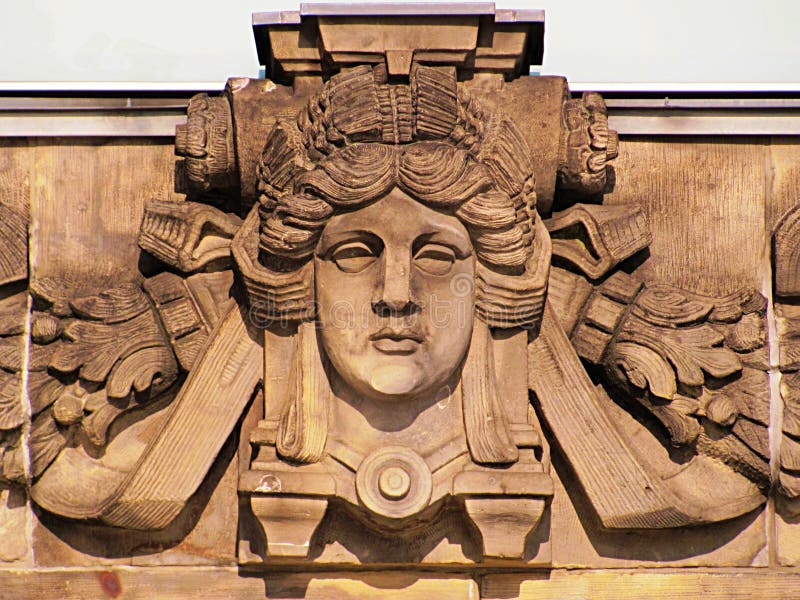 Sculpture of a Human Face in Berlin, Germany Stock Photo - Image of ...