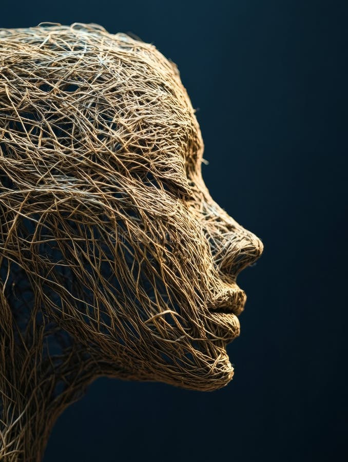 Sculpture of a Human Face in Profile View. Stock Photo - Image of ...