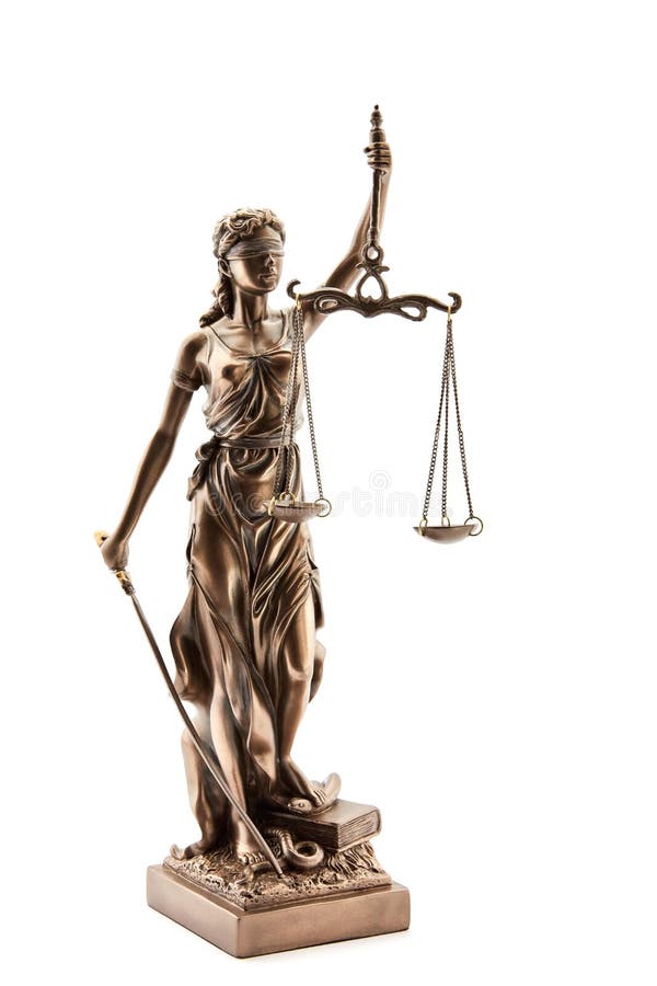 Justitia Statue with Blindfold As a Justice Concept Stock Image - Image ...