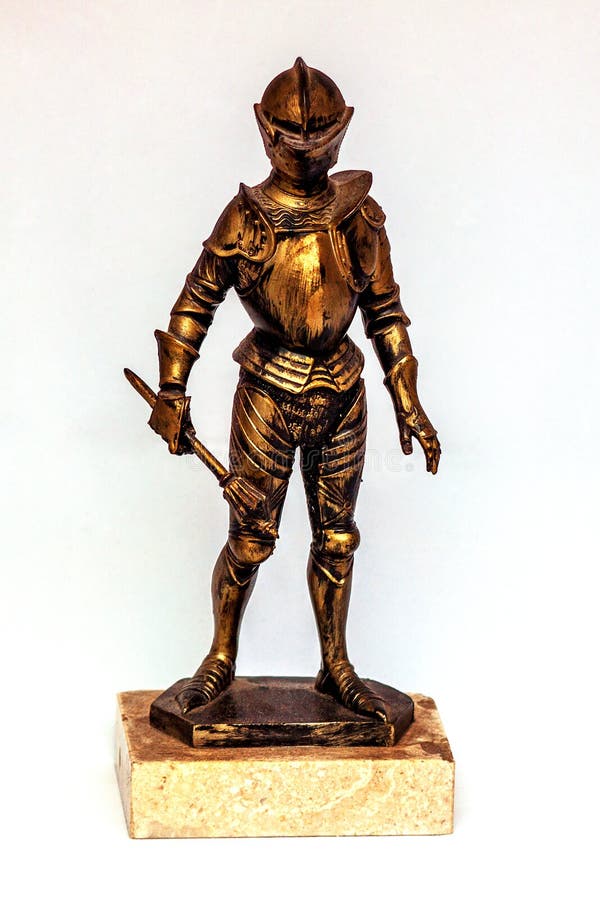 Knight Sculpture With A Sword Sitting On The Throne Stock Image - Image ...