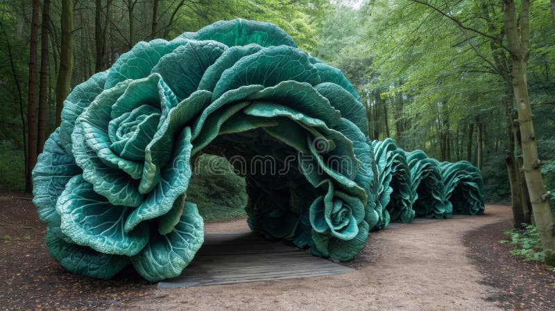 A Sculpture of a Large Piece of Art Made Out of Vegetables, AI Stock ...