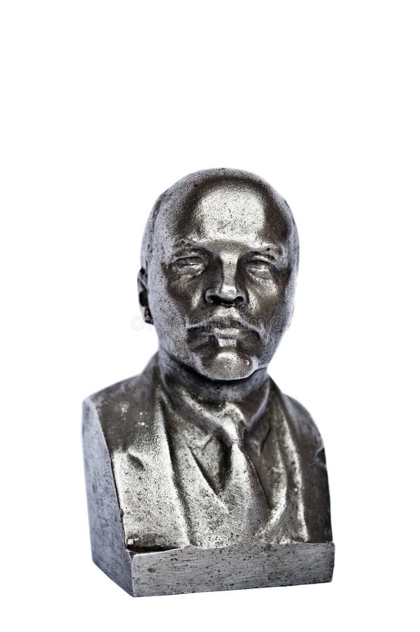 Sculpture of Lenin Isolated on White Editorial Stock Image - Image of ...
