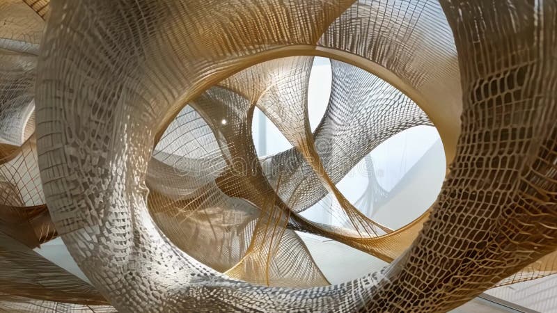 A Sculpture Made of Intersecting Strings Representing the Intricate ...