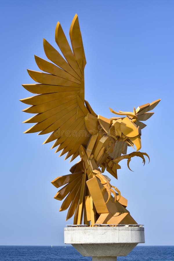 Sculpture of a Phoenix Over the Sea in the City of Jeddah Stock Image ...