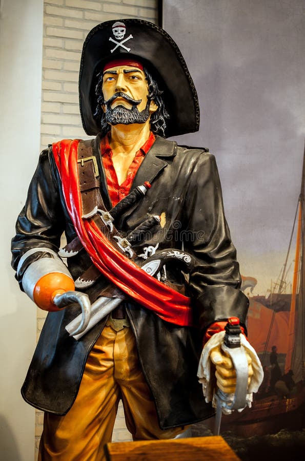 Sculpture of a Pirate Close-up Stock Image - Image of sculpture, look ...