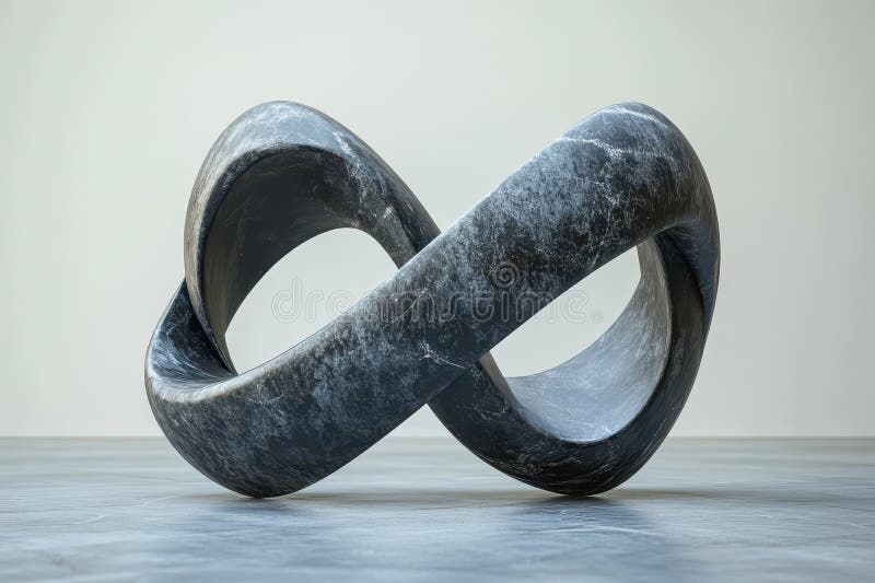 Sculpture Representing Infinity Made of Dark Stone Stock Image - Image ...