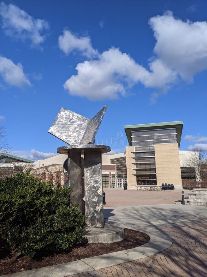 Sculpture Resting in Front of Library Editorial Image - Image of ...