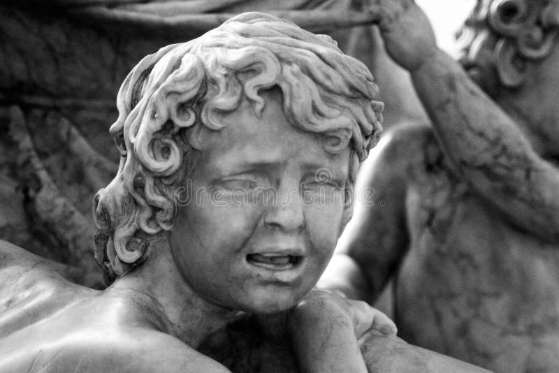 Child sculpture stock image. Image of rome, child, marmo - 123801051