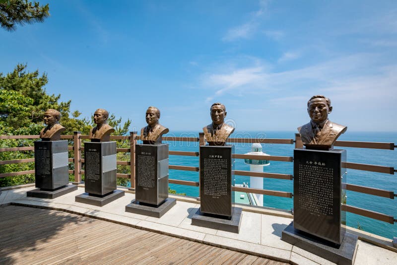 The Sculpture and Sea of Taejongdae Park in Busan Editorial Image ...