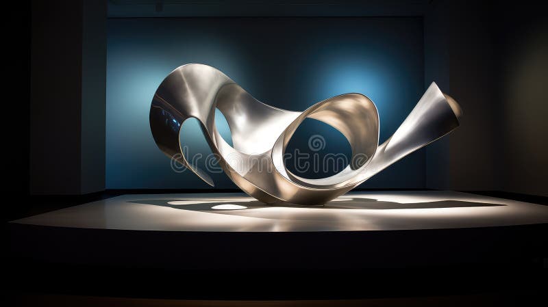 Sculpture silver metal stock illustration. Illustration of light ...